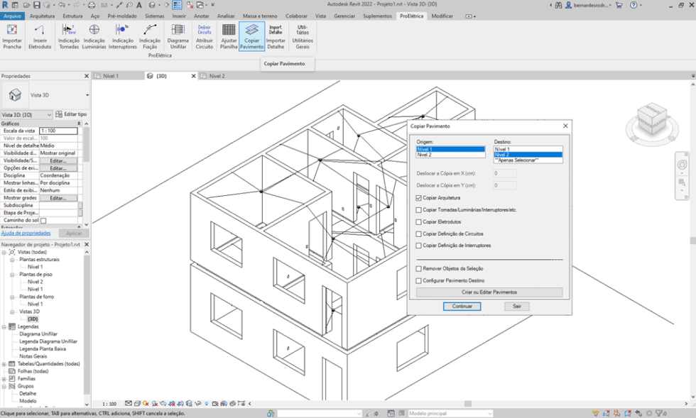 EXPORTAR PARA O REVIT (plugin revit Pro Eletrica) | MULTIPLUS